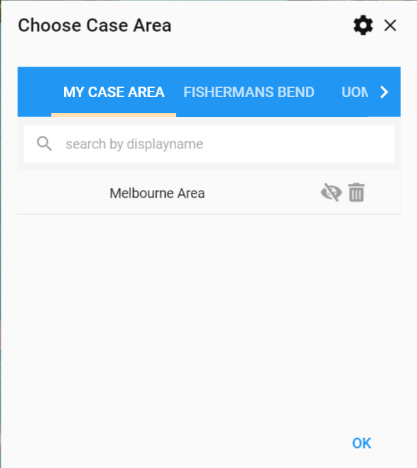 Case Area Selection & Creation – Digitwin Documentation Base